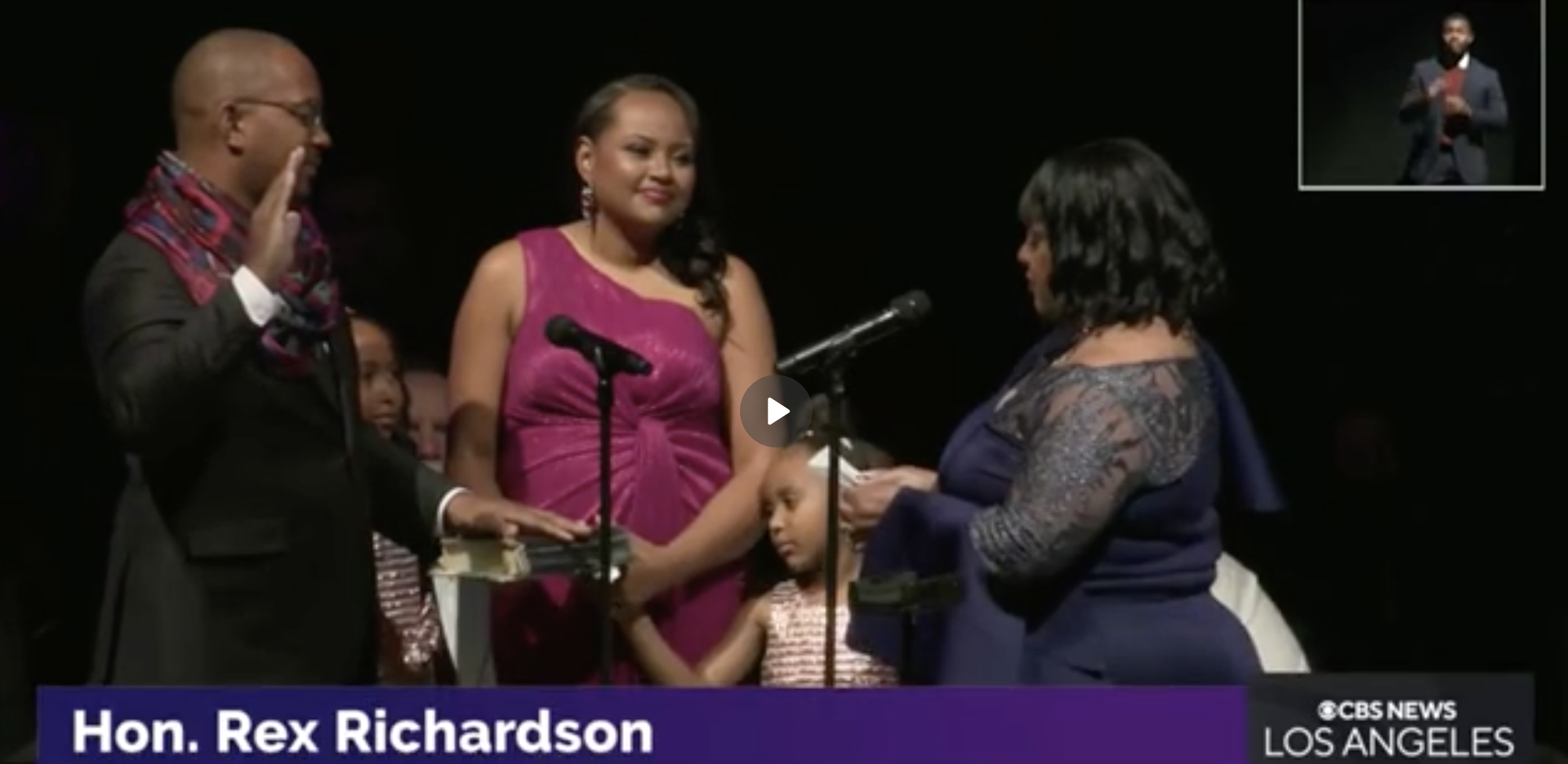 CBS Los Angeles: Rex Richardson sworn in as Long Beach's first Black ...