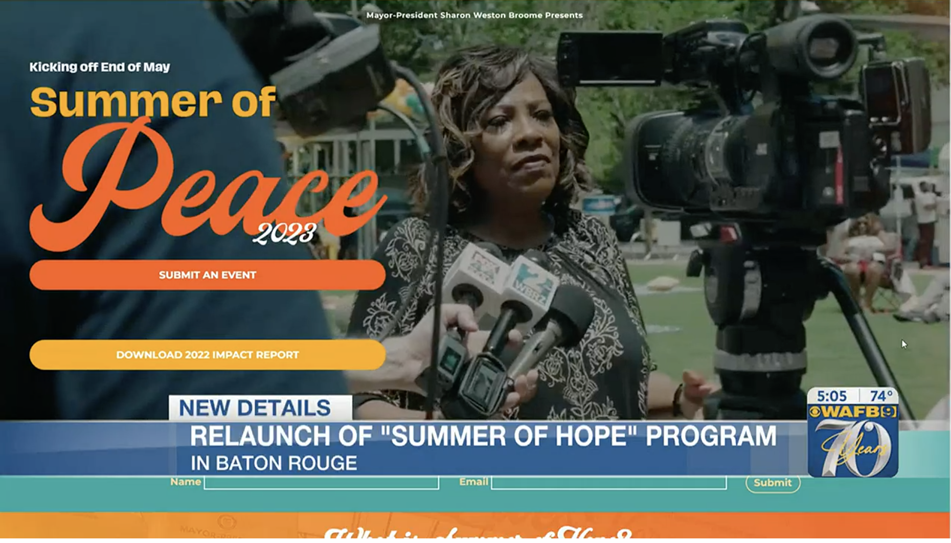 WAFB: Summer of Hope initiative returns to Baton Rouge - Democratic Mayors